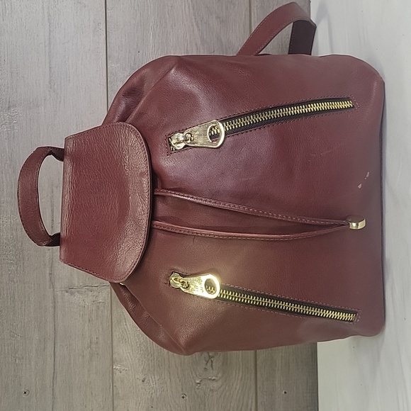 Alberta Di Canio | Bags | Alberta Di Canio Dark Red Italian Leather ...